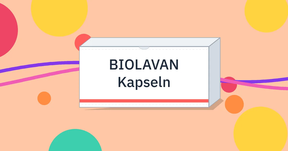 Symbolbild: Packung mit der Aufschrift BIOLAVAN Kapseln (PZN 17845121) – Verfügbarkeit und Bezug in Apotheken in Frankfurt am Main