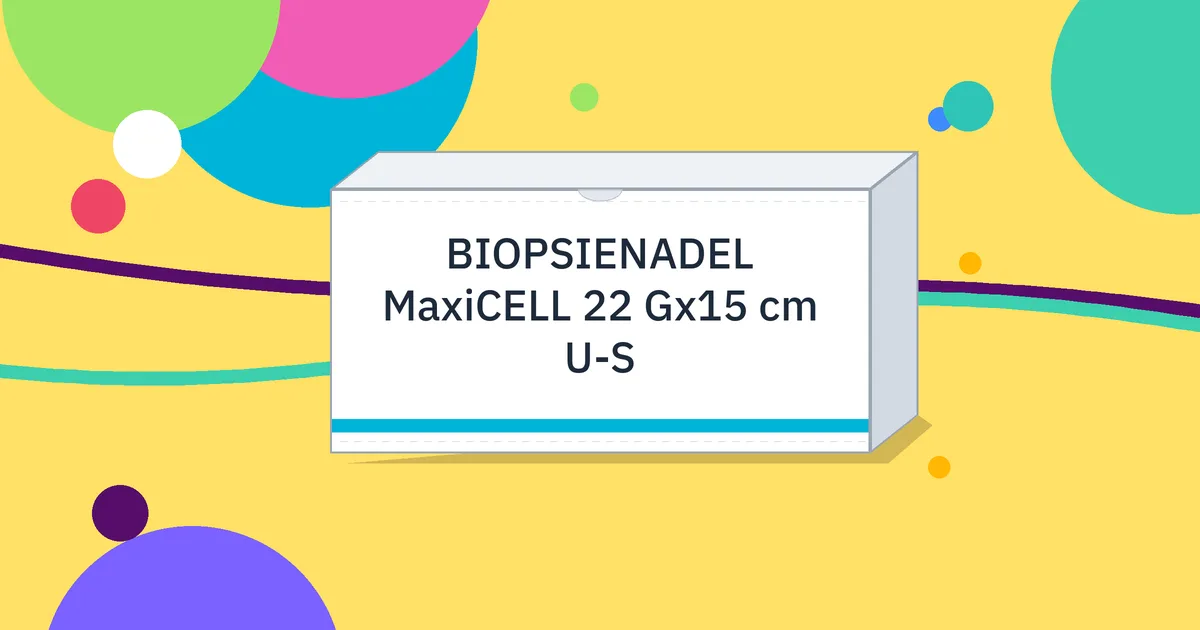 Symbolbild: Packung mit der Aufschrift BIOPSIENADEL MaxiCELL 22 Gx15 cm U-S (PZN 06771106) – Verfügbarkeit und Bezug in Apotheken in Frankfurt am Main