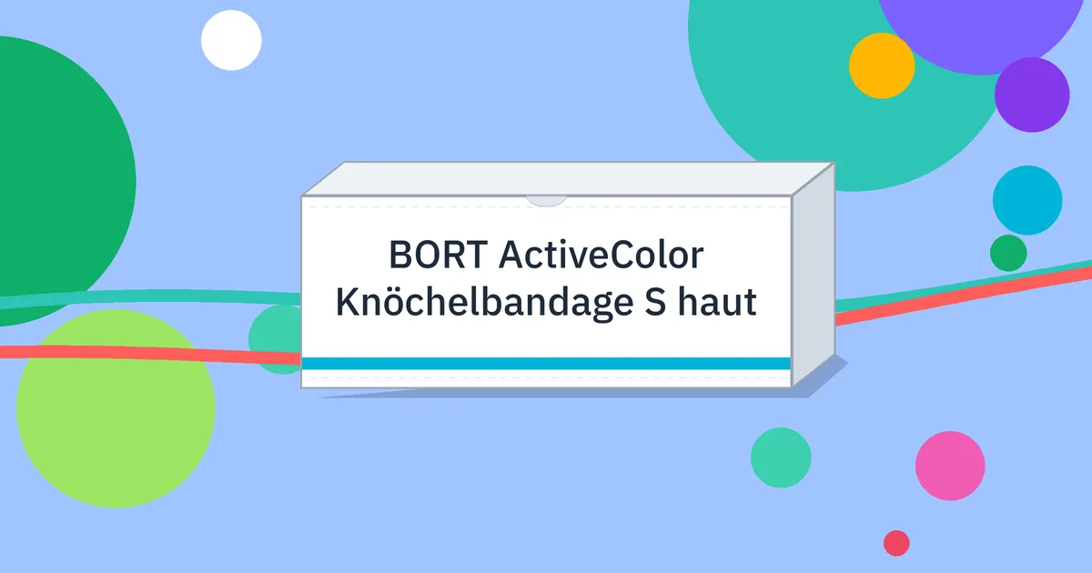 Symbolbild: Packung mit der Aufschrift BORT ActiveColor Knöchelbandage S haut (PZN 06914882) – Verfügbarkeit und Bezug in Apotheken in Frankfurt am Main