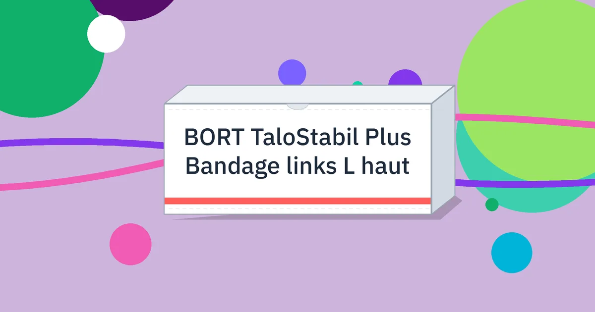 Symbolbild: Packung mit der Aufschrift BORT TaloStabil Plus Bandage links L haut (PZN 07672027) – Verfügbarkeit und Bezug in Apotheken in Frankfurt am Main