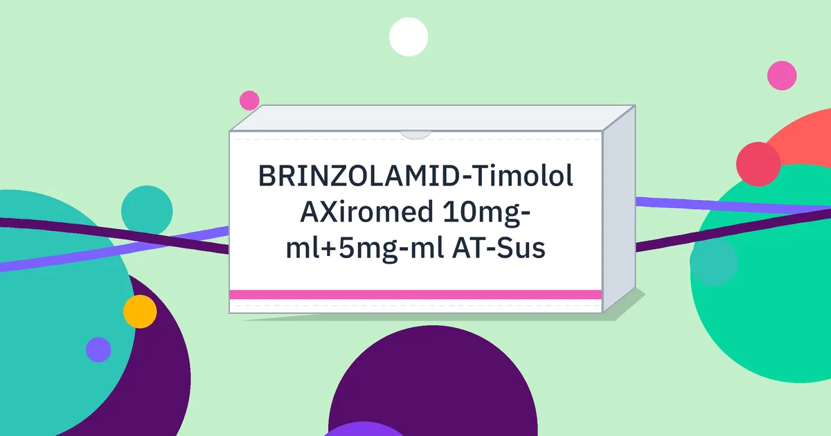 Symbolbild: Packung mit der Aufschrift BRINZOLAMID-Timolol AXiromed 10mg-ml+5mg-ml AT-Sus (PZN 19270015) – Verfügbarkeit und Bezug in Apotheken in Frankfurt am Main