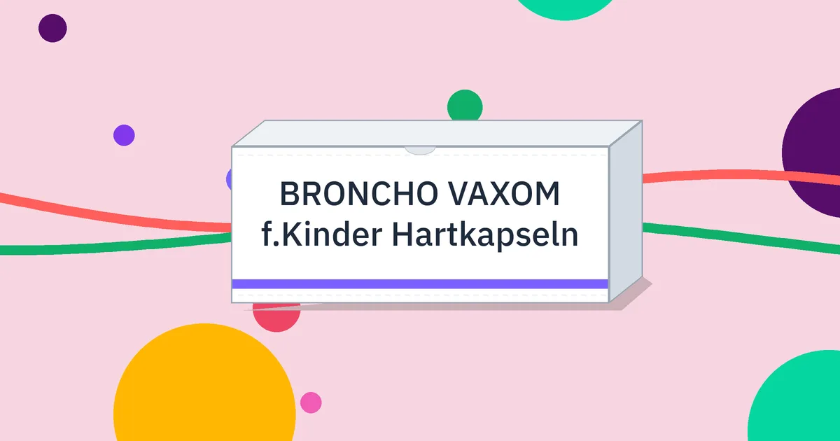 Symbolbild: Packung mit der Aufschrift BRONCHO VAXOM f.Kinder Hartkapseln (PZN 08760093) – Verfügbarkeit und Bezug in Apotheken in Frankfurt am Main