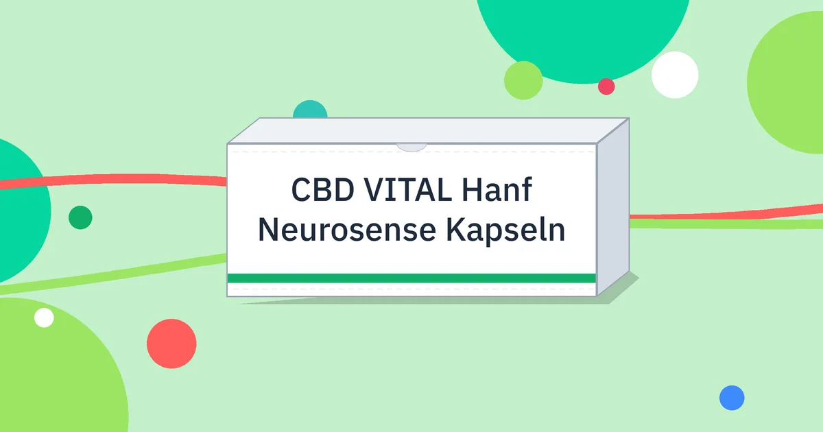 Symbolbild: Packung mit der Aufschrift CBD VITAL Hanf Neurosense Kapseln (PZN 16903454) – Verfügbarkeit und Bezug in Apotheken in Frankfurt am Main