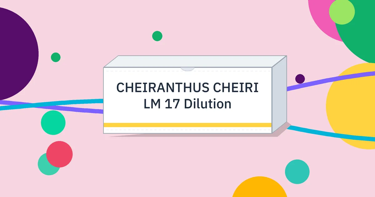 Symbolbild: Packung mit der Aufschrift CHEIRANTHUS CHEIRI LM 17 Dilution (PZN 13439482) – Verfügbarkeit und Bezug in Apotheken in Frankfurt am Main
