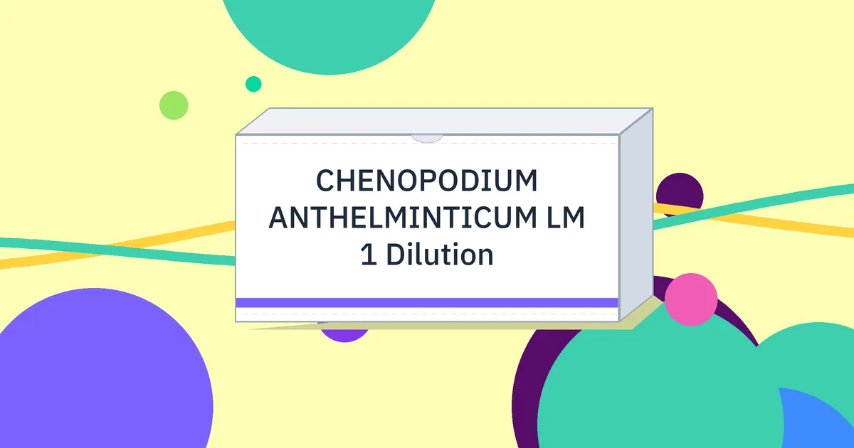 Symbolbild: Packung mit der Aufschrift CHENOPODIUM ANTHELMINTICUM LM 1 Dilution (PZN 13440692) – Verfügbarkeit und Bezug in Apotheken in Frankfurt am Main