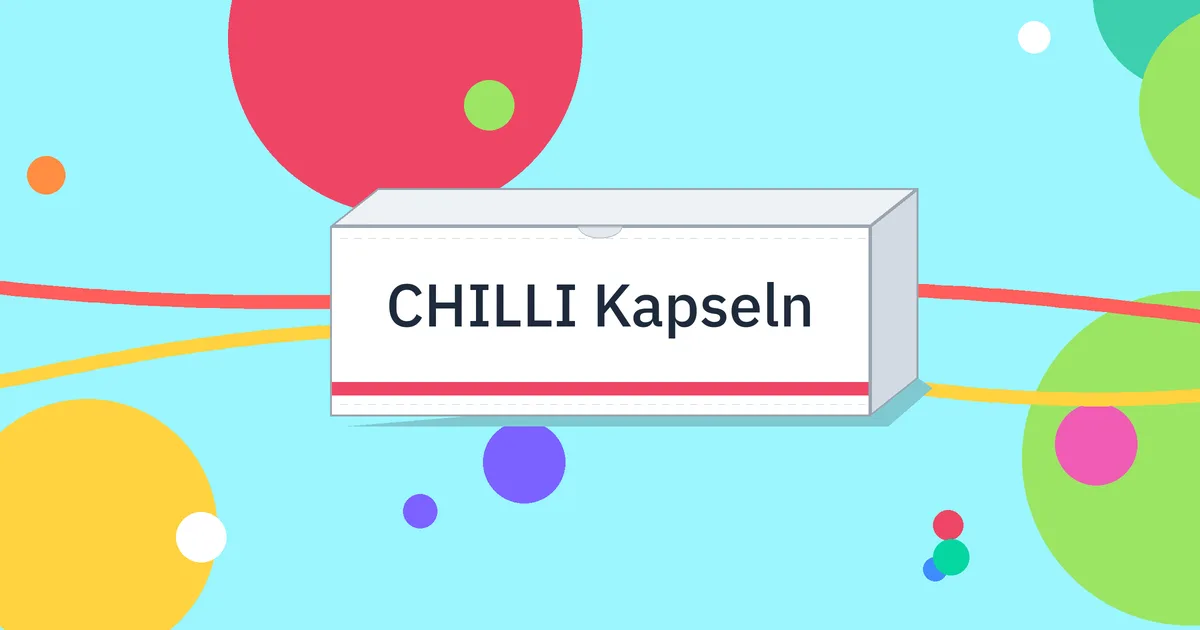 Symbolbild: Packung mit der Aufschrift CHILLI Kapseln (PZN 01818978) – Verfügbarkeit und Bezug in Apotheken in Frankfurt am Main