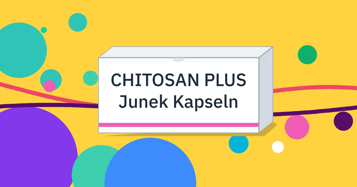Symbolbild: Packung mit der Aufschrift CHITOSAN PLUS Junek Kapseln (PZN 00131570) – Verfügbarkeit und Bezug in Apotheken in Frankfurt am Main