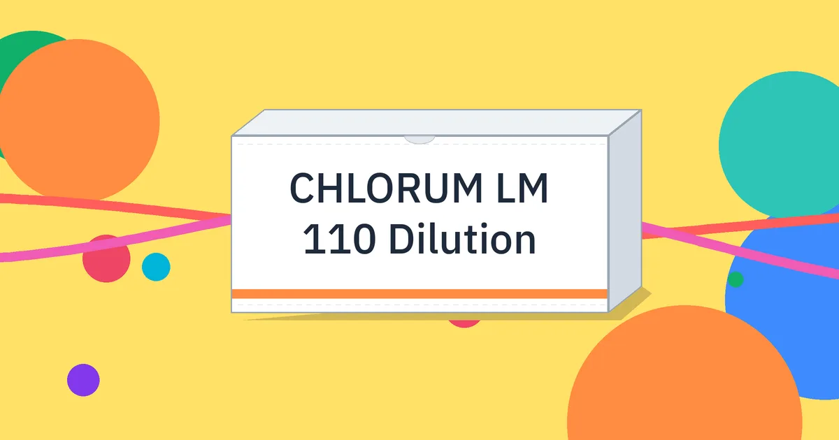 Symbolbild: Packung mit der Aufschrift CHLORUM LM 110 Dilution (PZN 12816758) – Verfügbarkeit und Bezug in Apotheken in Frankfurt am Main