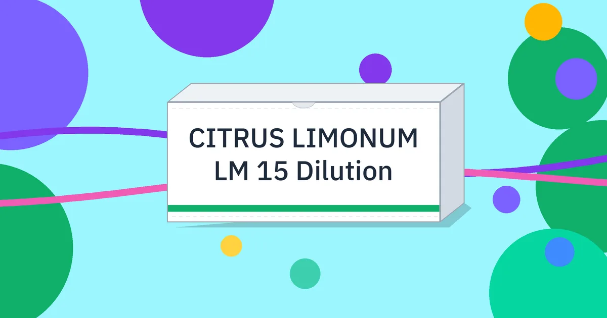 Symbolbild: Packung mit der Aufschrift CITRUS LIMONUM LM 15 Dilution (PZN 13446938) – Verfügbarkeit und Bezug in Apotheken in Frankfurt am Main