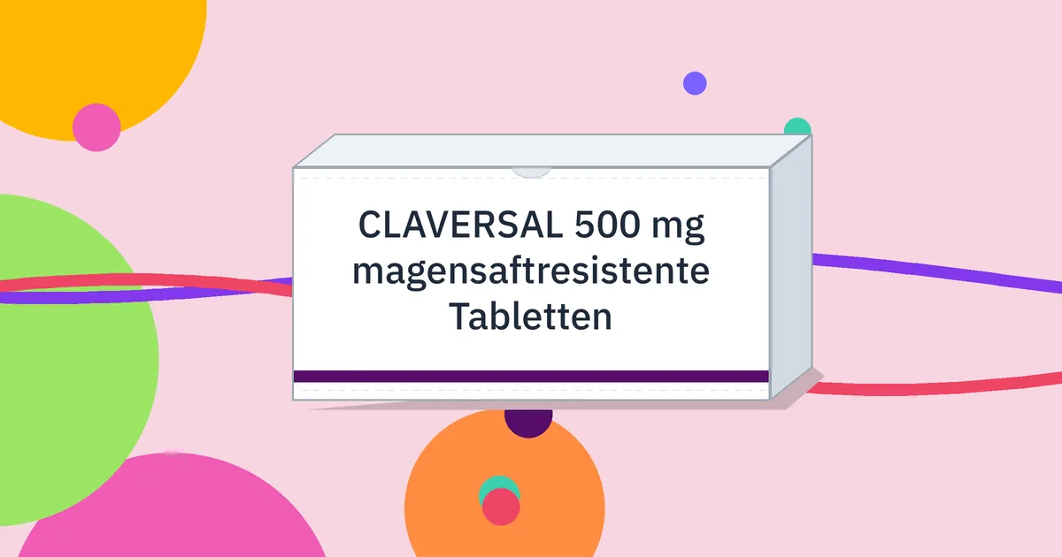 Symbolbild: Packung mit der Aufschrift CLAVERSAL 500 mg magensaftresistente Tabletten (PZN 03555000) – Verfügbarkeit und Bezug in Apotheken in Frankfurt am Main