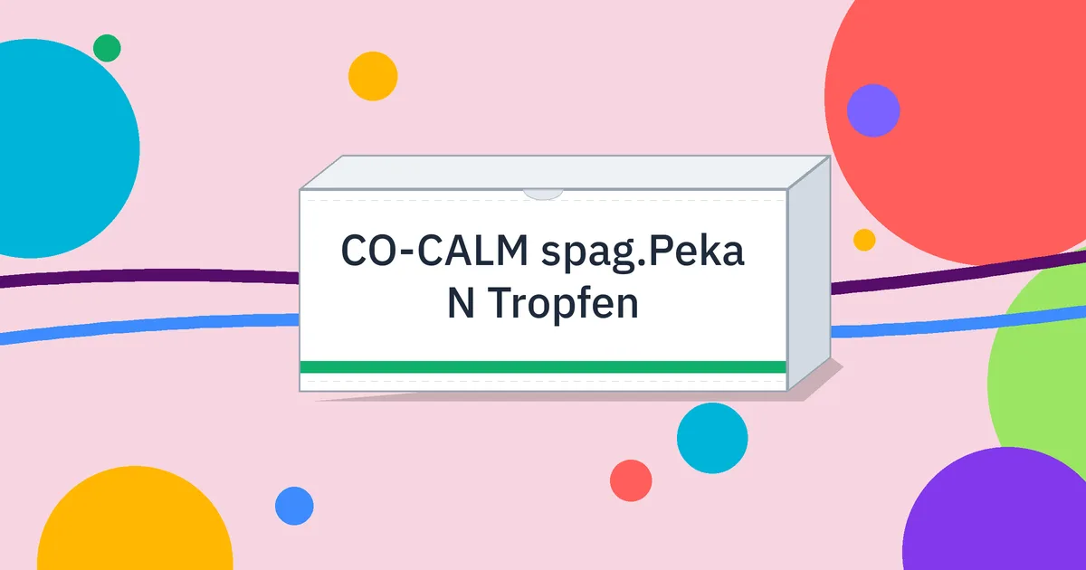 Symbolbild: Packung mit der Aufschrift CO-CALM spag.Peka N Tropfen (PZN 02952957) – Verfügbarkeit und Bezug in Apotheken in Frankfurt am Main