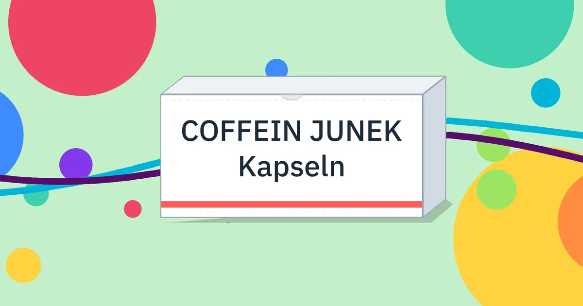 Symbolbild: Packung mit der Aufschrift COFFEIN JUNEK Kapseln (PZN 10052570) – Verfügbarkeit und Bezug in Apotheken in Frankfurt am Main