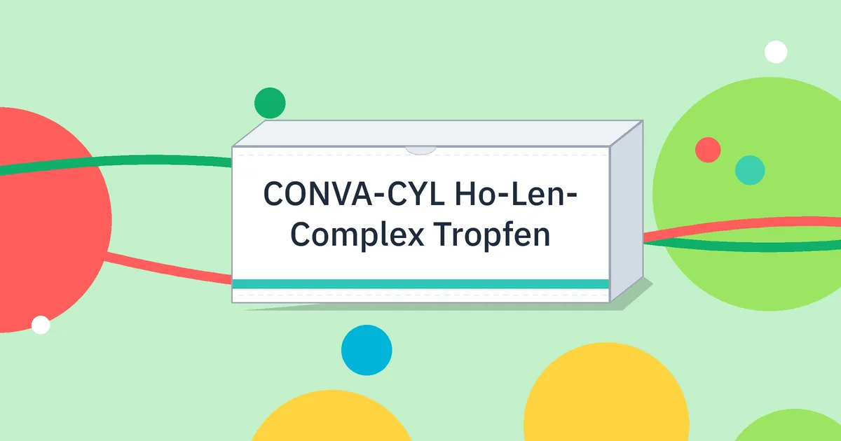 Symbolbild: Packung mit der Aufschrift CONVA-CYL Ho-Len-Complex Tropfen (PZN 03041732) – Verfügbarkeit und Bezug in Apotheken in Frankfurt am Main