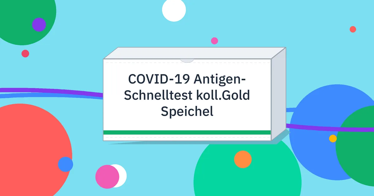 Symbolbild: Packung mit der Aufschrift COVID-19 Antigen-Schnelltest koll.Gold Speichel (PZN 18066844) – Verfügbarkeit und Bezug in Apotheken in Frankfurt am Main