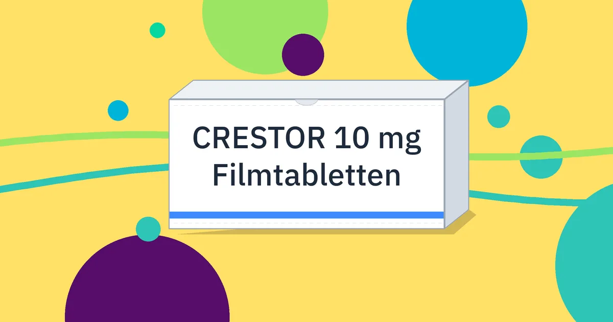 Symbolbild: Packung mit der Aufschrift CRESTOR 10 mg Filmtabletten (PZN 05486533) – Verfügbarkeit und Bezug in Apotheken in Frankfurt am Main