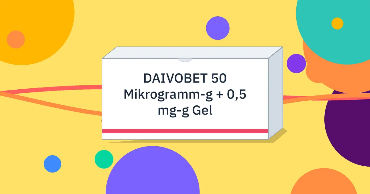 Symbolbild: Packung mit der Aufschrift DAIVOBET 50 Mikrogramm-g + 0,5 mg-g Gel (PZN 19629798) – Verfügbarkeit und Bezug in Apotheken in Frankfurt am Main