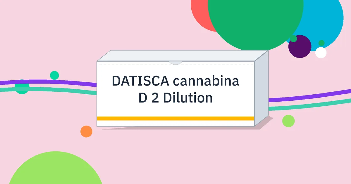 Symbolbild: Packung mit der Aufschrift DATISCA cannabina D 2 Dilution (PZN 02612730) – Verfügbarkeit und Bezug in Apotheken in Frankfurt am Main