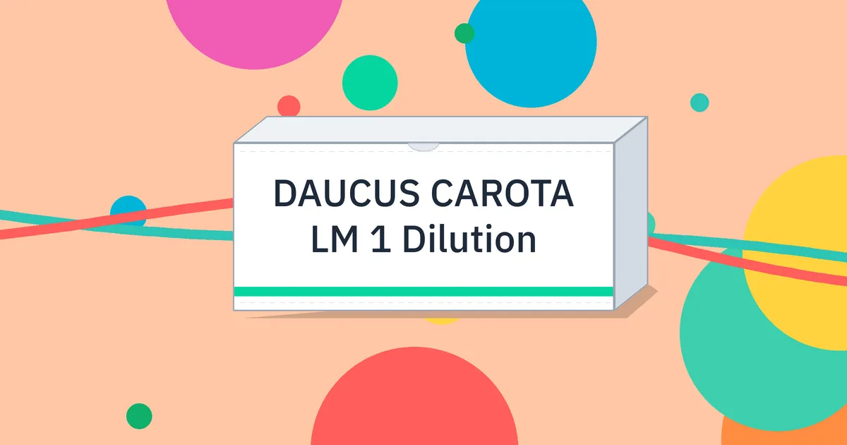 Symbolbild: Packung mit der Aufschrift DAUCUS CAROTA LM 1 Dilution (PZN 13462699) – Verfügbarkeit und Bezug in Apotheken in Frankfurt am Main
