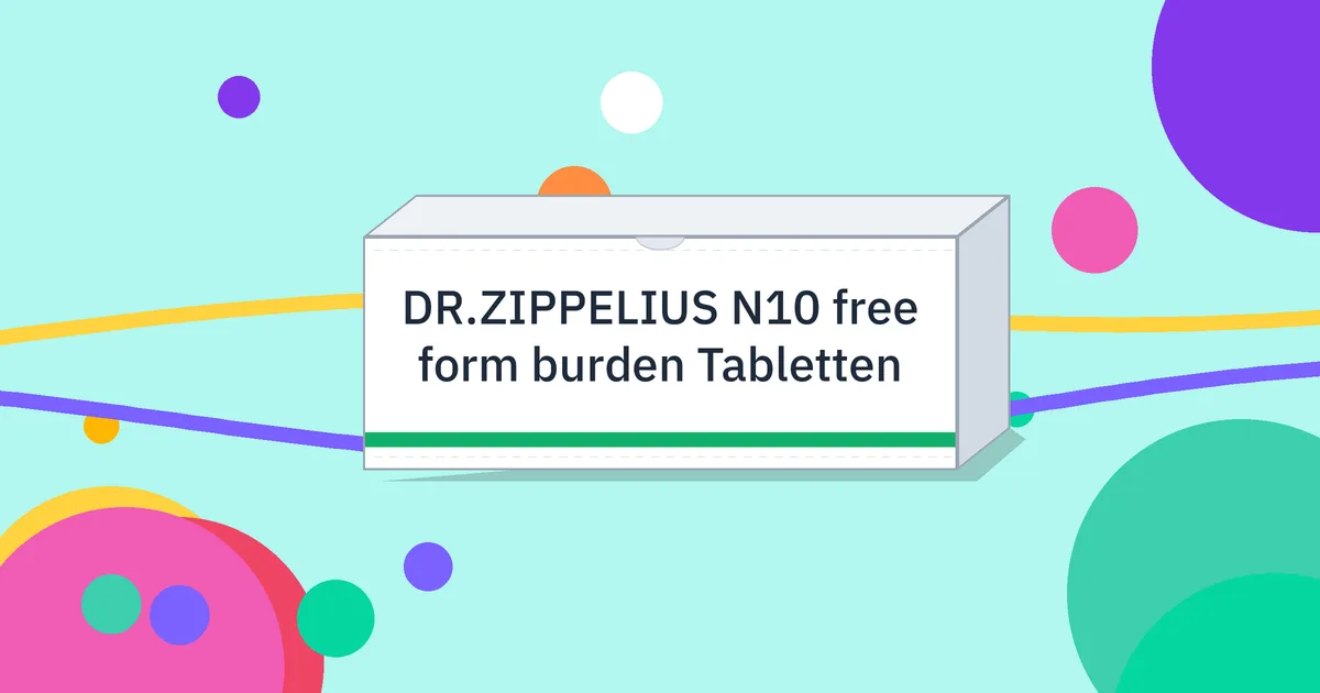 Symbolbild: Packung mit der Aufschrift DR.ZIPPELIUS N10 free form burden Tabletten (PZN 09292240) – Verfügbarkeit und Bezug in Apotheken in Frankfurt am Main