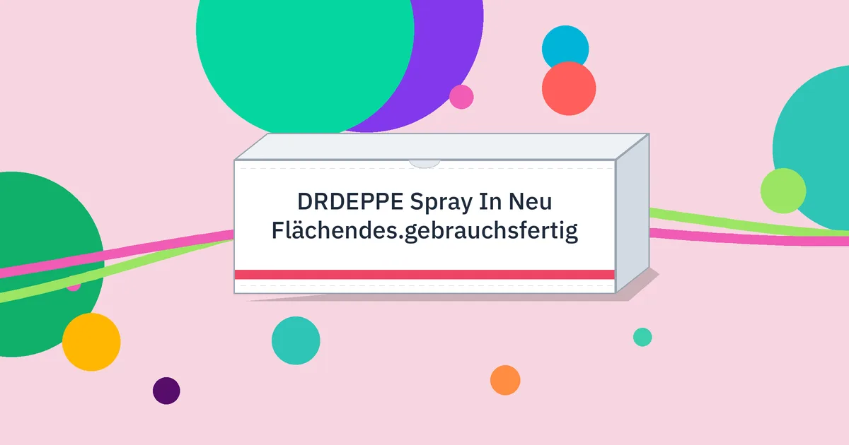 Symbolbild: Packung mit der Aufschrift DRDEPPE Spray In Neu Flächendes.gebrauchsfertig (PZN 18313018) – Verfügbarkeit und Bezug in Apotheken in Frankfurt am Main