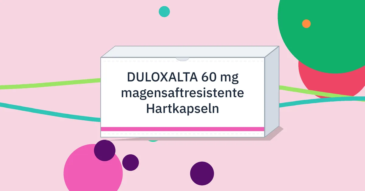 Symbolbild: Packung mit der Aufschrift DULOXALTA 60 mg magensaftresistente Hartkapseln (PZN 12417840) – Verfügbarkeit und Bezug in Apotheken in Frankfurt am Main