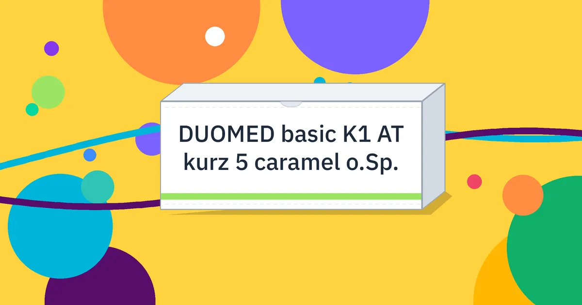 Symbolbild: Packung mit der Aufschrift DUOMED basic K1 AT kurz 5 caramel o.Sp. (PZN 20902874) – Verfügbarkeit und Bezug in Apotheken in Frankfurt am Main