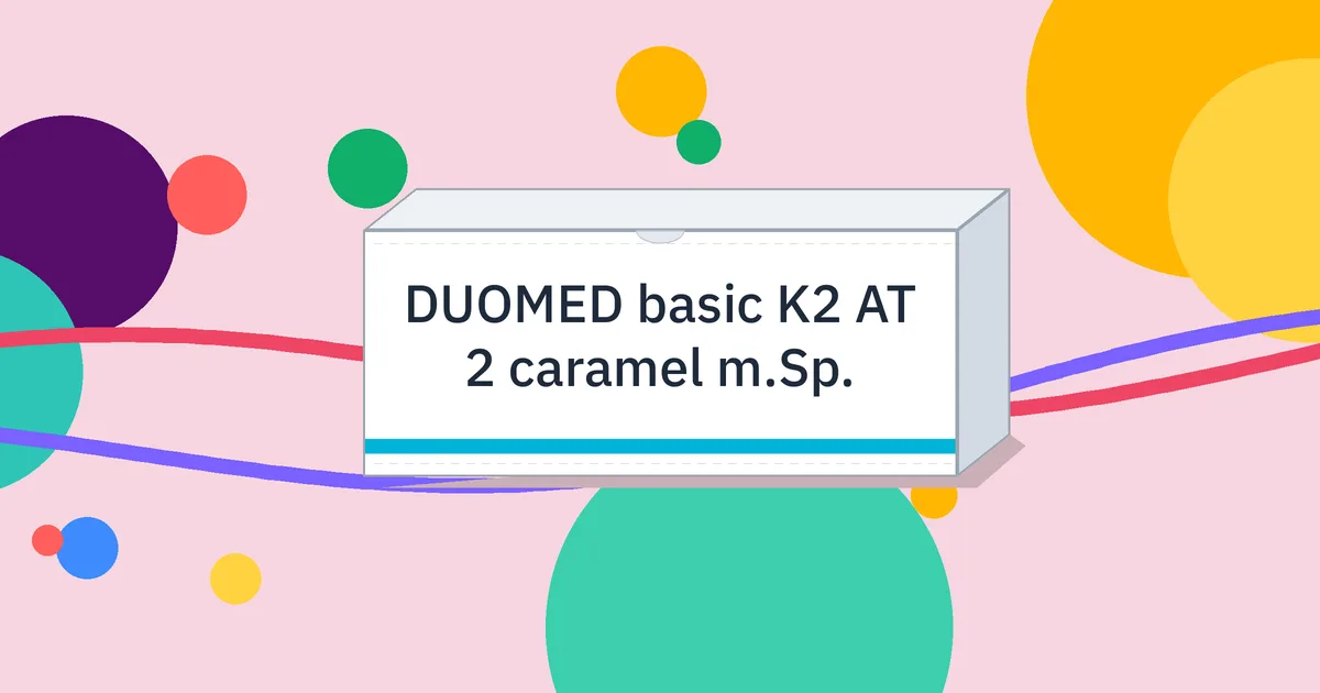 Symbolbild: Packung mit der Aufschrift DUOMED basic K2 AT 2 caramel m.Sp. (PZN 20905973) – Verfügbarkeit und Bezug in Apotheken in Frankfurt am Main