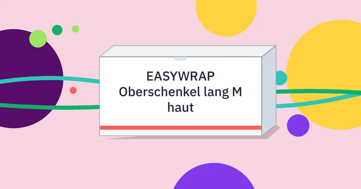 Symbolbild: Packung mit der Aufschrift EASYWRAP Oberschenkel lang M haut (PZN 18748762) – Verfügbarkeit und Bezug in Apotheken in Frankfurt am Main