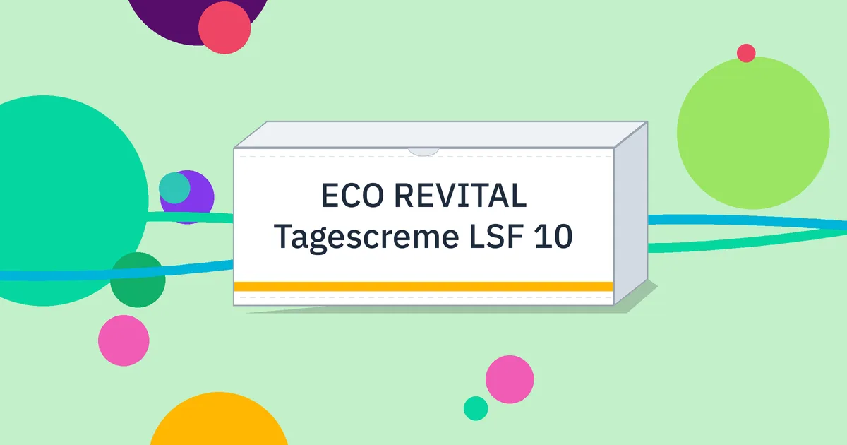 Symbolbild: Packung mit der Aufschrift ECO REVITAL Tagescreme LSF 10 (PZN 18062556) – Verfügbarkeit und Bezug in Apotheken in Frankfurt am Main