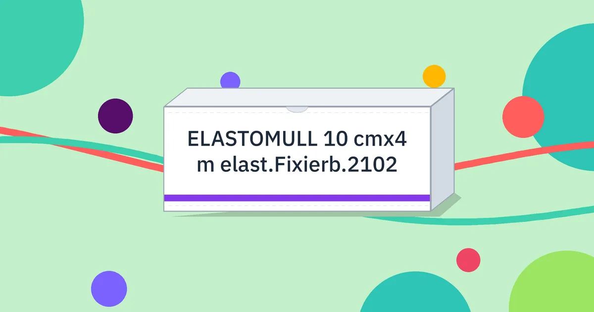 Symbolbild: Packung mit der Aufschrift ELASTOMULL 10 cmx4 m elast.Fixierb.2102 (PZN 19963072) – Verfügbarkeit und Bezug in Apotheken in Frankfurt am Main