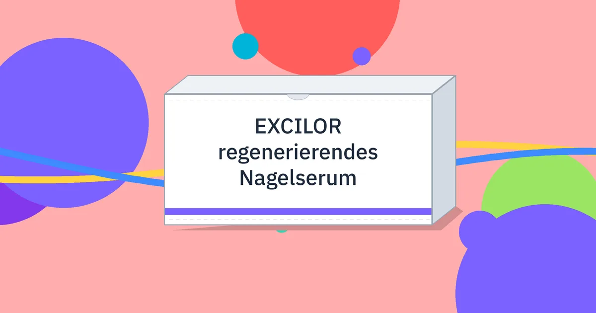 Symbolbild: Packung mit der Aufschrift EXCILOR regenerierendes Nagelserum (PZN 19300288) – Verfügbarkeit und Bezug in Apotheken in Frankfurt am Main