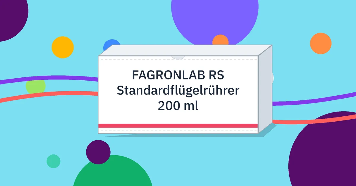 Symbolbild: Packung mit der Aufschrift FAGRONLAB RS Standardflügelrührer 200 ml (PZN 20362389) – Verfügbarkeit und Bezug in Apotheken in Frankfurt am Main