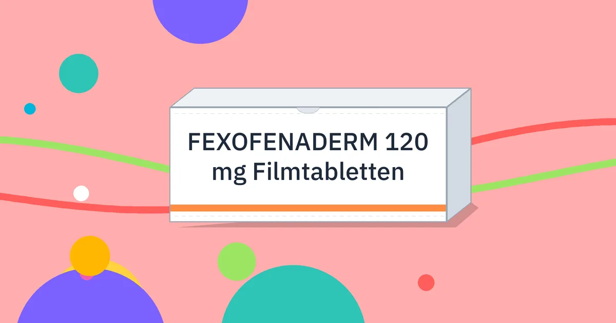 Symbolbild: Packung mit der Aufschrift FEXOFENADERM 120 mg Filmtabletten (PZN 08844140) – Verfügbarkeit und Bezug in Apotheken in Frankfurt am Main