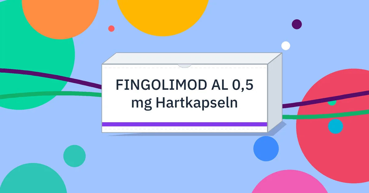 Symbolbild: Packung mit der Aufschrift FINGOLIMOD AL 0,5 mg Hartkapseln (PZN 17603984) – Verfügbarkeit und Bezug in Apotheken in Frankfurt am Main
