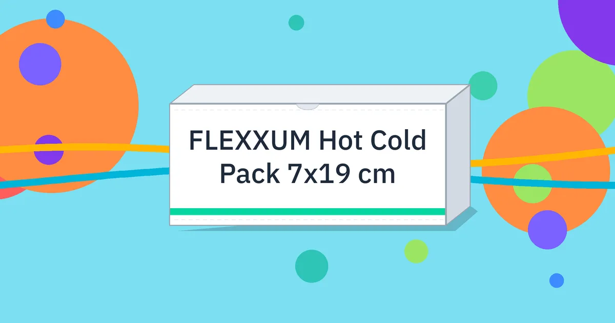 Symbolbild: Packung mit der Aufschrift FLEXXUM Hot Cold Pack 7x19 cm (PZN 04342022) – Verfügbarkeit und Bezug in Apotheken in Frankfurt am Main