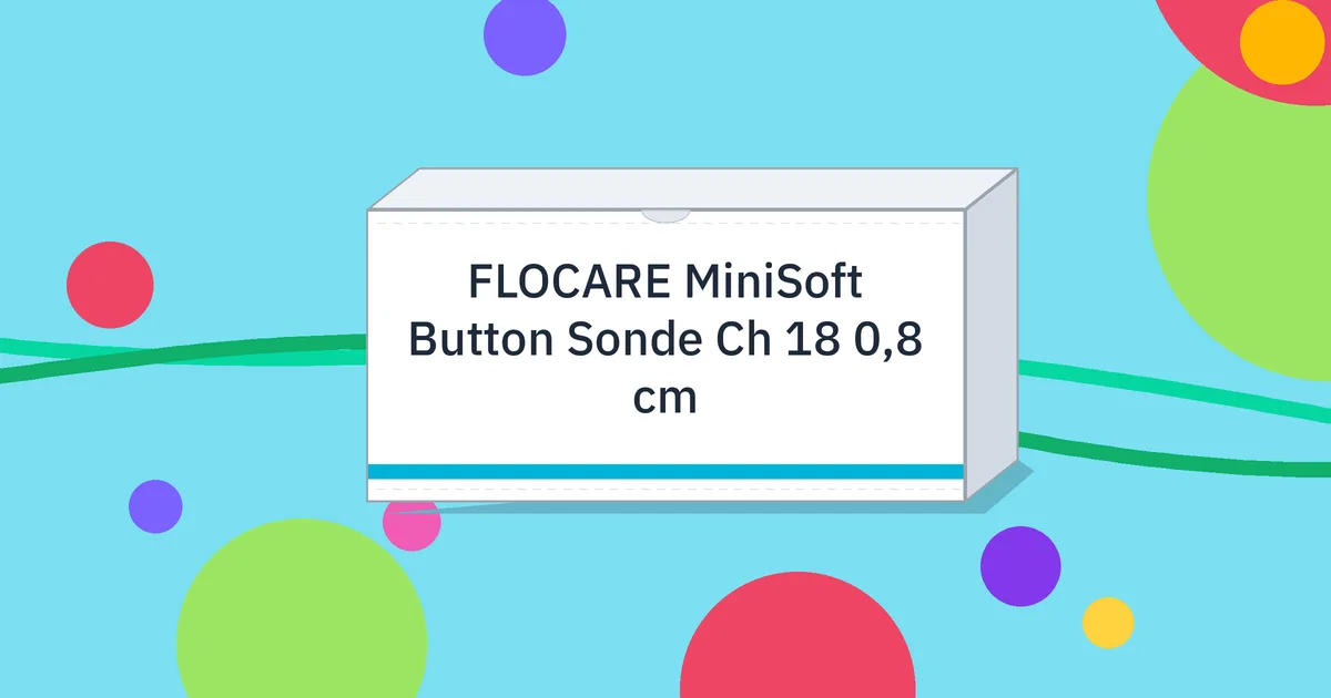Symbolbild: Packung mit der Aufschrift FLOCARE MiniSoft Button Sonde Ch 18 0,8 cm (PZN 16019154) – Verfügbarkeit und Bezug in Apotheken in Frankfurt am Main