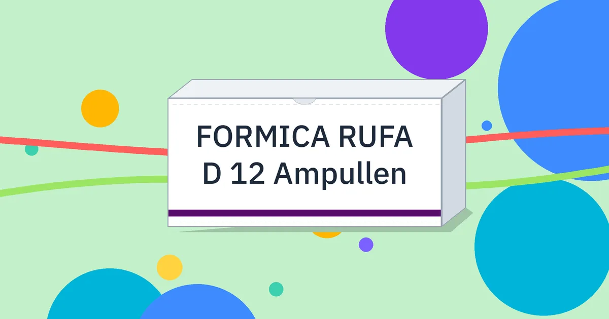Symbolbild: Packung mit der Aufschrift FORMICA RUFA D 12 Ampullen (PZN 11705910) – Verfügbarkeit und Bezug in Apotheken in Frankfurt am Main