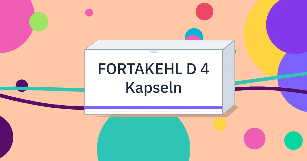 Symbolbild: Packung mit der Aufschrift FORTAKEHL D 4 Kapseln (PZN 04355332) – Verfügbarkeit und Bezug in Apotheken in Frankfurt am Main