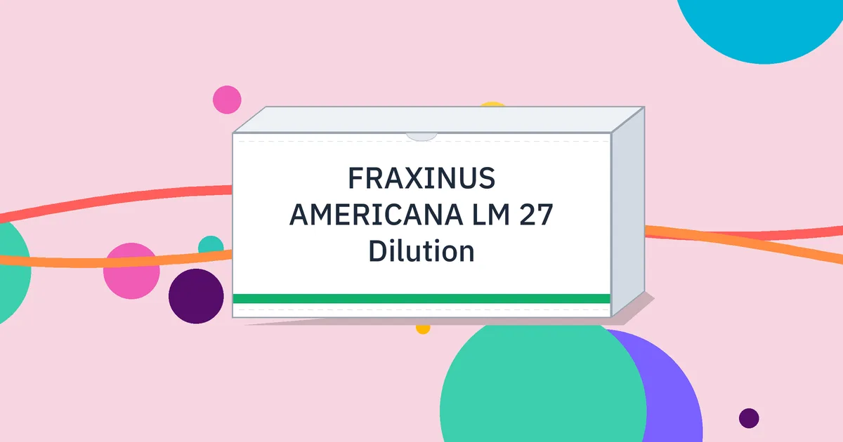 Symbolbild: Packung mit der Aufschrift FRAXINUS AMERICANA LM 27 Dilution (PZN 13491755) – Verfügbarkeit und Bezug in Apotheken in Frankfurt am Main