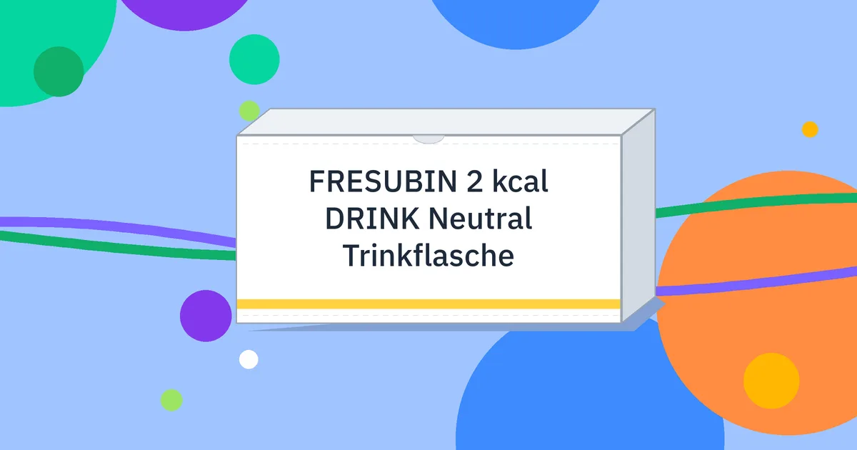 Symbolbild: Packung mit der Aufschrift FRESUBIN 2 kcal DRINK Neutral Trinkflasche (PZN 06129686) – Verfügbarkeit und Bezug in Apotheken in Frankfurt am Main