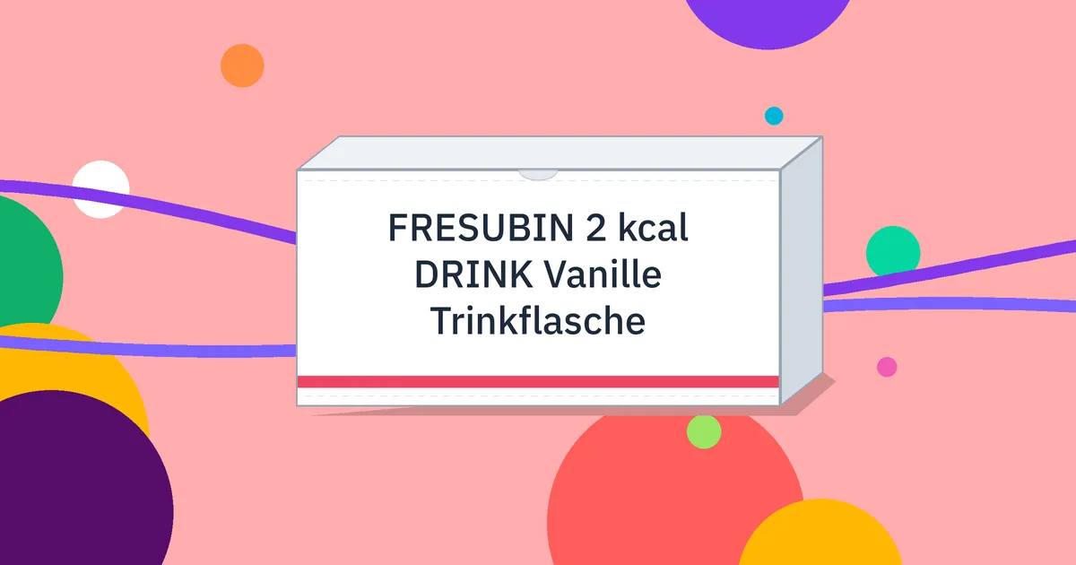 Symbolbild: Packung mit der Aufschrift FRESUBIN 2 kcal DRINK Vanille Trinkflasche (PZN 11590890) – Verfügbarkeit und Bezug in Apotheken in Frankfurt am Main