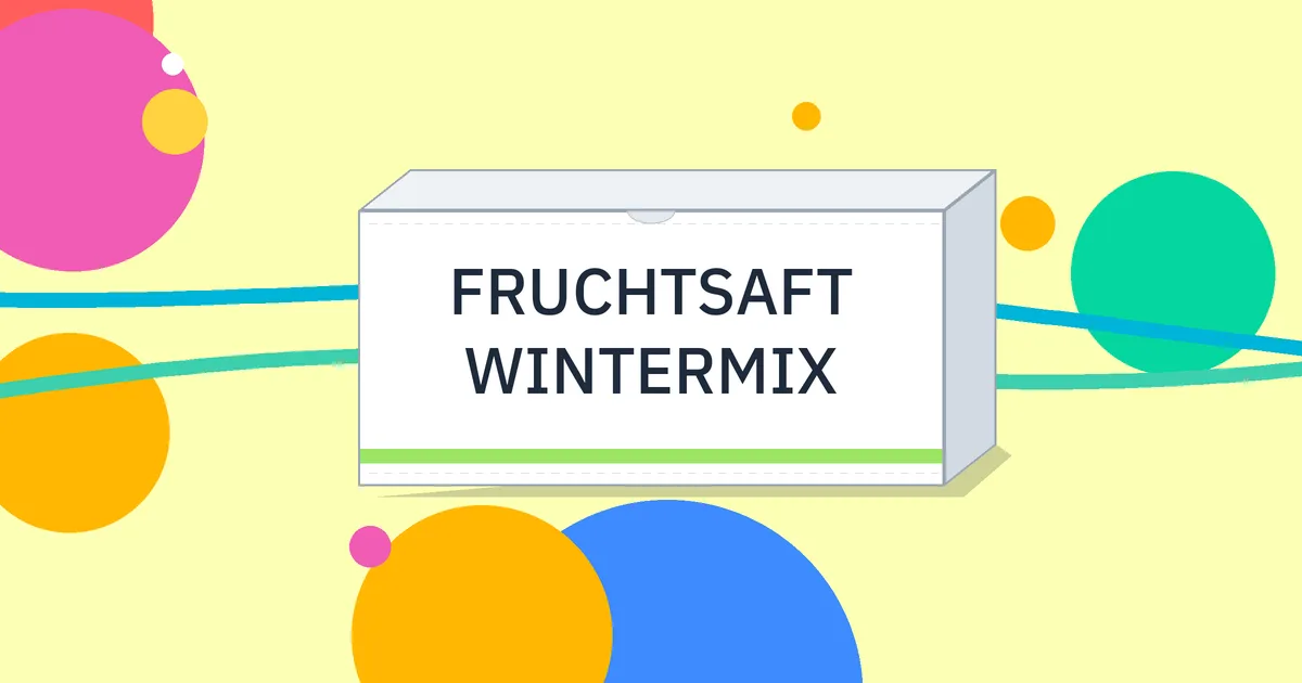 Symbolbild: Packung mit der Aufschrift FRUCHTSAFT WINTERMIX (PZN 18882383) – Verfügbarkeit und Bezug in Apotheken in Frankfurt am Main