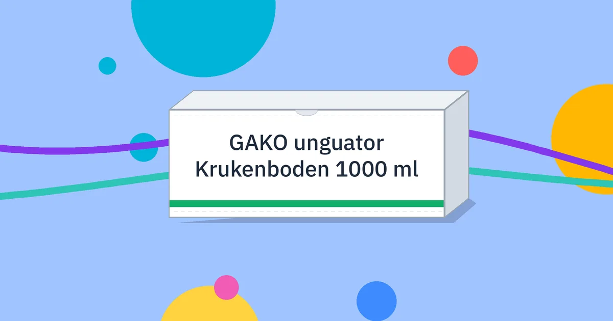 Symbolbild: Packung mit der Aufschrift GAKO unguator Krukenboden 1000 ml (PZN 11603670) – Verfügbarkeit und Bezug in Apotheken in Frankfurt am Main