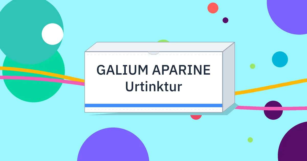 Symbolbild: Packung mit der Aufschrift GALIUM APARINE Urtinktur (PZN 17534131) – Verfügbarkeit und Bezug in Apotheken in Frankfurt am Main