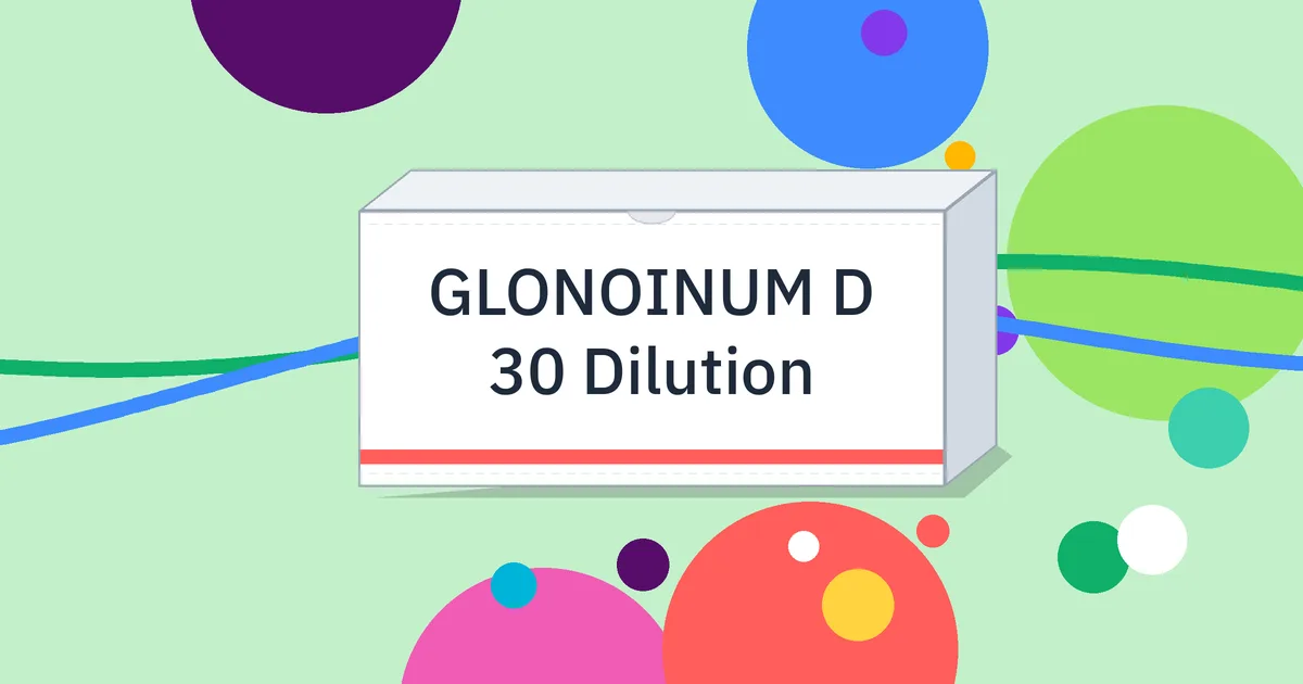 Symbolbild: Packung mit der Aufschrift GLONOINUM D 30 Dilution (PZN 07168866) – Verfügbarkeit und Bezug in Apotheken in Frankfurt am Main