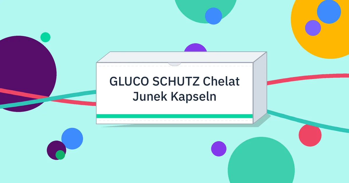 Symbolbild: Packung mit der Aufschrift GLUCO SCHUTZ Chelat Junek Kapseln (PZN 10829627) – Verfügbarkeit und Bezug in Apotheken in Frankfurt am Main