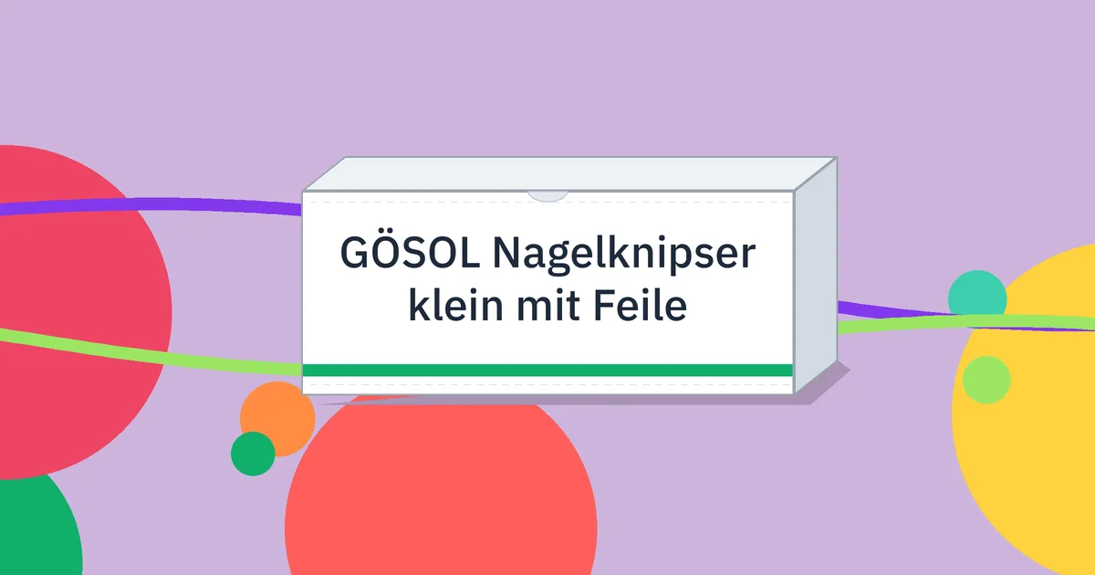 Symbolbild: Packung mit der Aufschrift GÖSOL Nagelknipser klein mit Feile (PZN 19628853) – Verfügbarkeit und Bezug in Apotheken in Frankfurt am Main