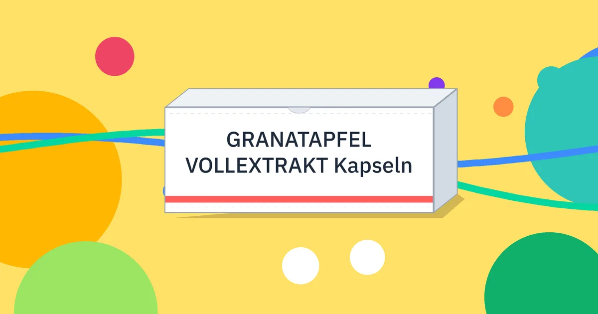Symbolbild: Packung mit der Aufschrift GRANATAPFEL VOLLEXTRAKT Kapseln (PZN 08822977) – Verfügbarkeit und Bezug in Apotheken in Frankfurt am Main