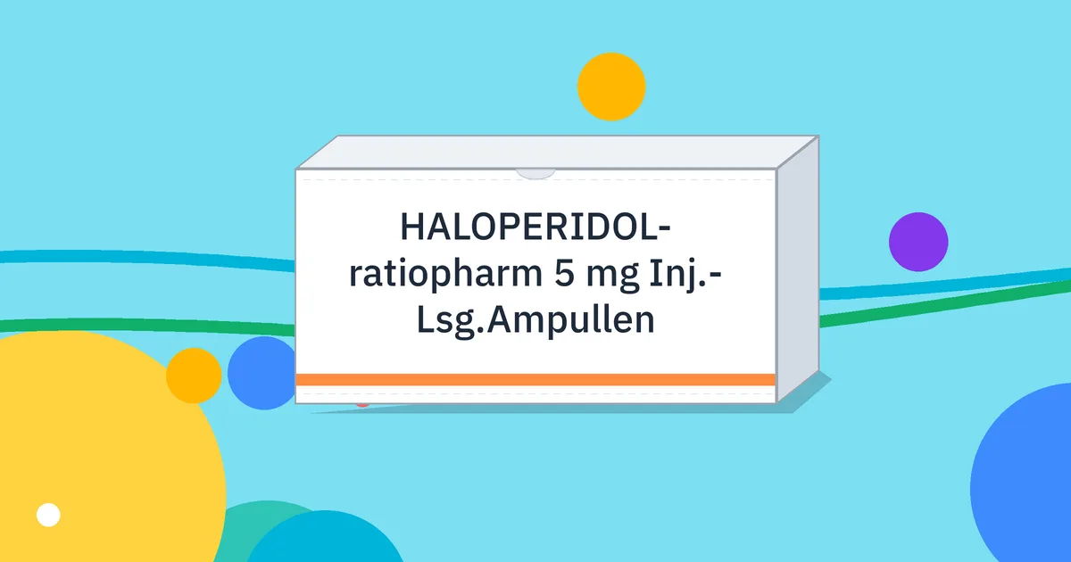 Symbolbild: Packung mit der Aufschrift HALOPERIDOL-ratiopharm 5 mg Inj.-Lsg.Ampullen (PZN 03417775) – Verfügbarkeit und Bezug in Apotheken in Frankfurt am Main