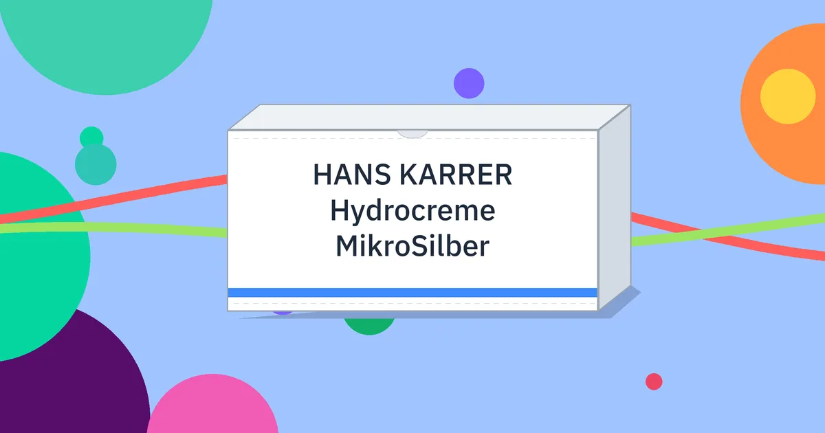 Symbolbild: Packung mit der Aufschrift HANS KARRER Hydrocreme MikroSilber (PZN 14310000) – Verfügbarkeit und Bezug in Apotheken in Frankfurt am Main